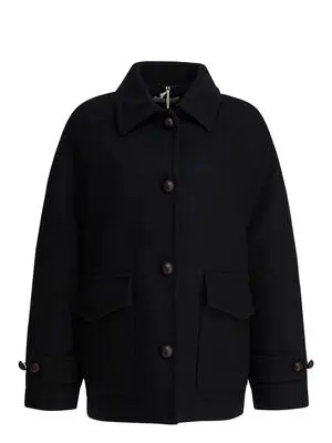 CIRCOLO 1901 Long-sleeved Jacket With Lapel Collar - Black