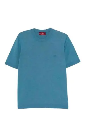 Gucci Short-sleeved Crewneck Jumper - Blue