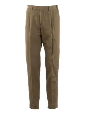 PT TORINO Straight-leg Pleated Trousers - Brown