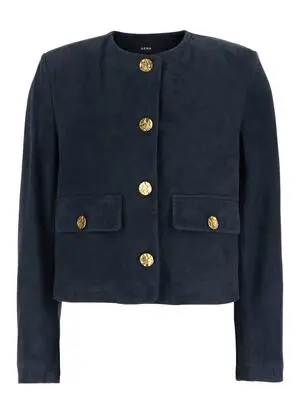 ARMA Lorenne Suede Button-up Jacket - Black
