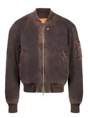 Off-White Diag Logo-print Bomber Jacket - Black