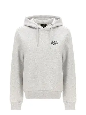 A.p.c. Logo Embroidered Drawstring Hoodie - White