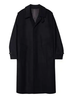 RIER Loden Wool Coat With Classic Collar And Drawstring - Black
