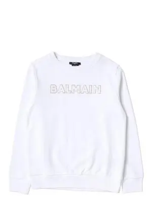 Balmain Crystal-embellished Logo Sweatshirt - White