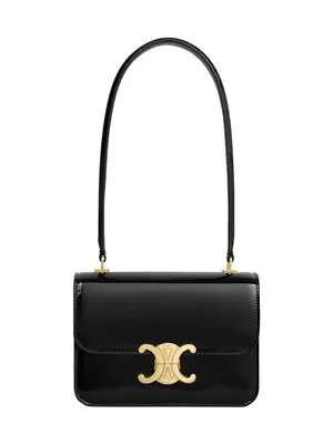 Celine Teen Garance Bag In Patent Calfskin - Black