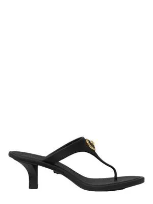 Versace Medusa Heeled Thong Sandals - Black