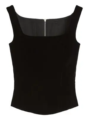 Max Mara Velvet Bustier Top - Black