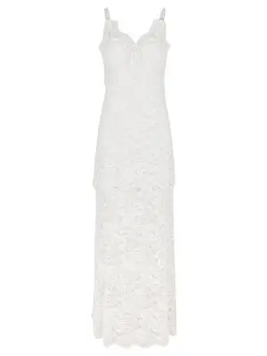 Rabanne Lace Detailed Sleeveless Maxi Dress - Ivory