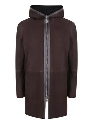 Tagliatore Wilson Hooded Zip Coat - Black