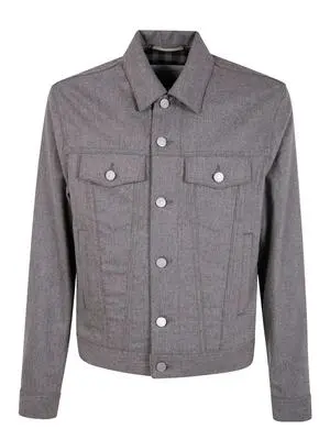 Jacob Cohen Buttoned Pocket Shirt Jacket - Grey