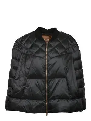 Max Mara Padded Down Cape - Black