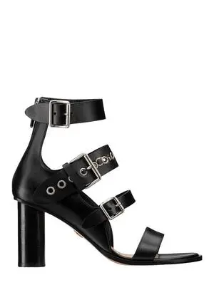 Dior Punk Heeled Sandals With Adjustable Buckles - Black