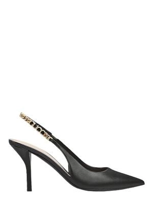 Gucci Signoria Logo Plaque Slingback Pumps - Black