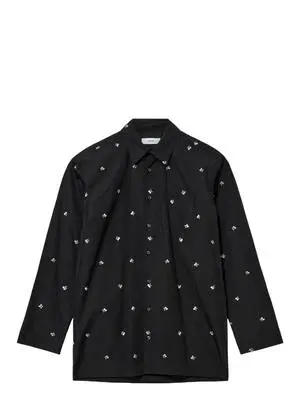 RIER Embroidered Shirt - Black