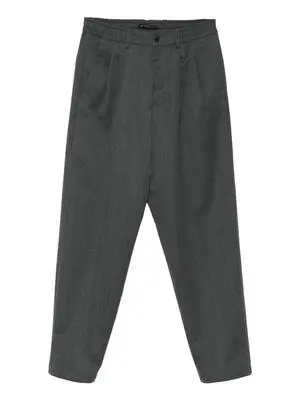 LOW BRAND Straight-leg Casual Pants With Button Fly - Black