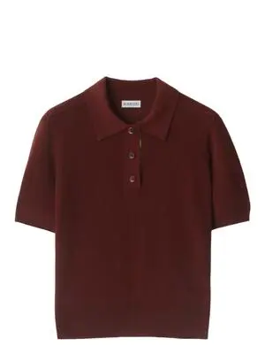 Burberry Short Sleeved Knitted Polo Shirt - Box
