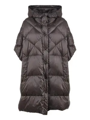 Max Mara Hooded Cape - Black