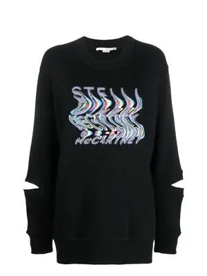 Stella McCartney Oversized Logo Sweatshirt - Black