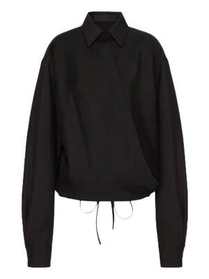 Valentino Garavani Techno Light Wrap Shirt - Black