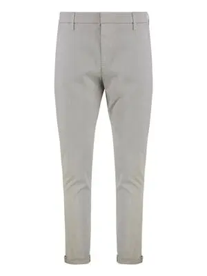 DONDUP Gaubert Cotton Blend Slacks - Gray
