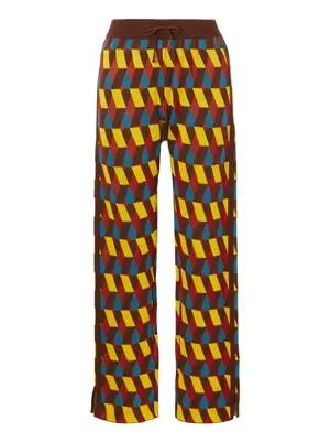 LA DOUBLEJ La Double J Geometric Print Casual Pants