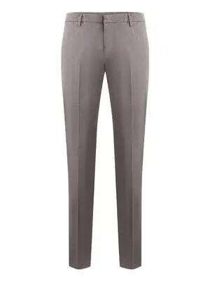 DONDUP Slim-fit Gabardine Pants - Gray