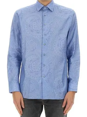 Etro Paisley-print Button-up Shirt - Blue