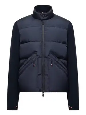 Moncler Quilted Zip-up Jacket - Navy Blue