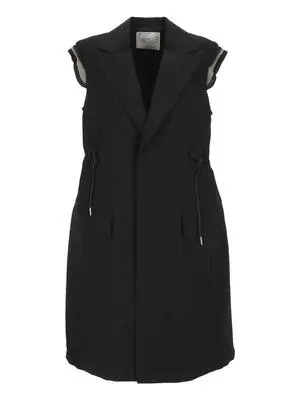 Sacai Long Vest - Black