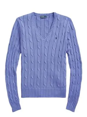 Polo Ralph Lauren V-neck Cable-knit Sweater - Blue