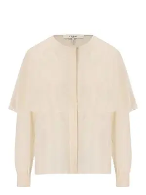 Chloé Crewneck Long Sleeve Shirt - Nude