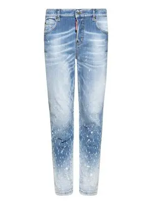Dsquared2 Low-rise Distressed Skinny Jeans - Blue
