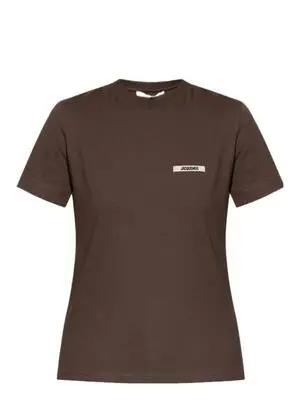 Jacquemus The Gros Grain Crewneck T-shirt - Brown