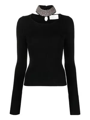 Giuseppe Di Morabito Embellished Knitted Jumper With Glove Sleeves - No