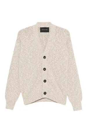 Tagliatore Long-sleeved V-neck Cardigan - Beige
