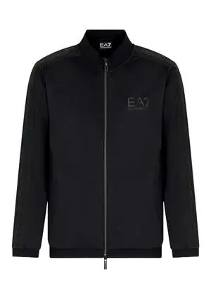 EMPORIO ARMANI GOLD LABEL ZIP-UP SWEATSHIRT IN STRETCH TECHNICAL TWILL