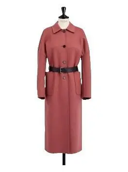 Dior Long Coat With Belt - Brown