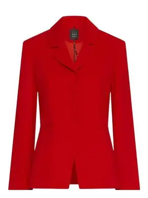 Marella Semi-fitted Envers Satin Blazer - Red