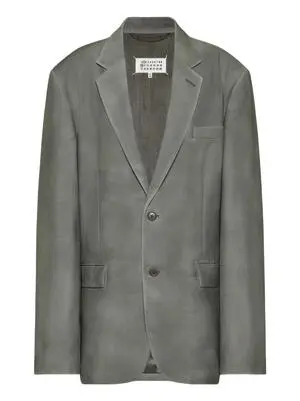 MAISON MARGIELA Longline Mohair Wool Blazer - Grey