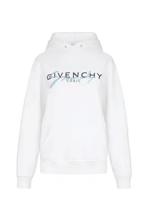 Givenchy Embroidered Logo Hooded Sweatshirt - White