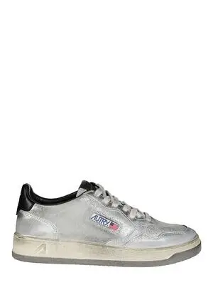 AUTRY AUTRY Metallic Lace-Up Sneakers Gray