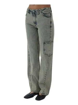 Paloma Wool Button-fastening Acid Wash Jeans - Gray