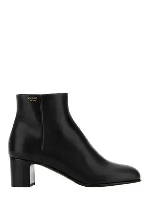 Prada Heeled Ankle Boots - Black
