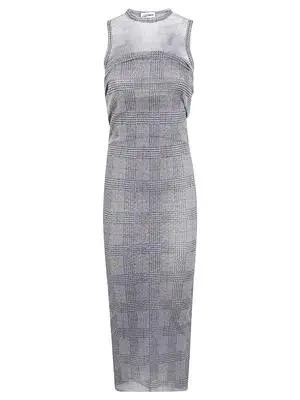 JEAN PAUL GAULTIER Jean Paul Gaultier Prince Of Wales Maxi Dress Gray