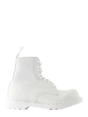 MAISON MARGIELA X Dr. Martens "twisted And Reimagined" Lace Up Boots - White