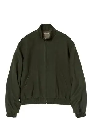 Auralee Baby Camel Flannel Zip Blouson - Dark Brown