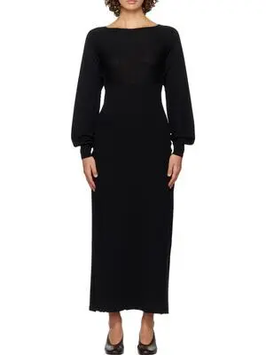 Paloma Wool Long Sleeve Button Detail Dress - Black