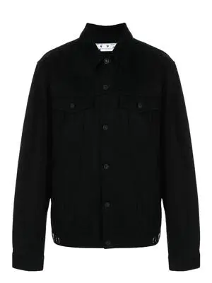 Off-White X Neen Embroidered Denim Jacket - Black