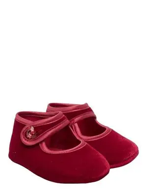 Monnalisa Ballerinas With Heart Buckle Fastening - Red