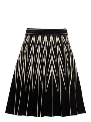 ALEXANDER MCQUEEN Alexander McQueen Pleated Mini Skirt With Zig-Zag Weave